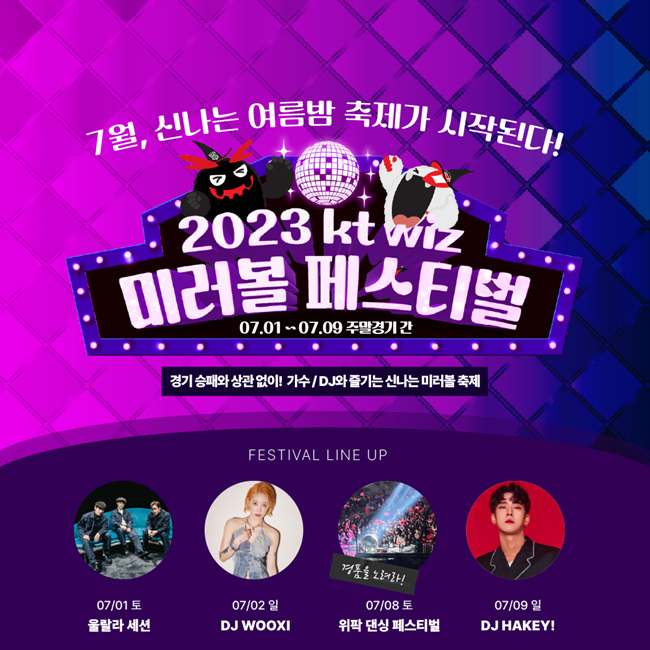 kt wiz, 한 여름밤의 축제… ‘미러볼 페스티벌’ 개최 - 민중의소리